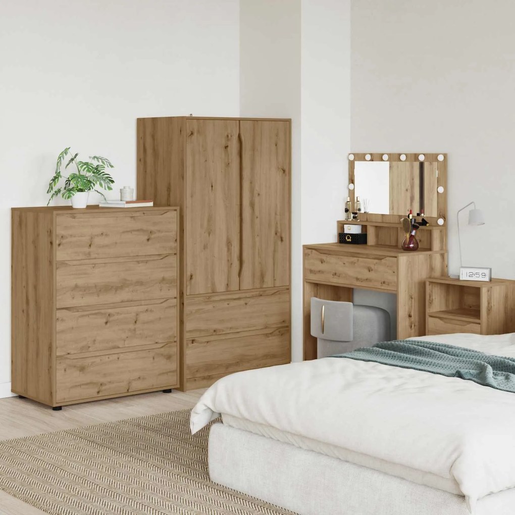 Úložné skříně 80 x 48 x 105 cm Kompozitní dřevo Artisanový dub 3406234