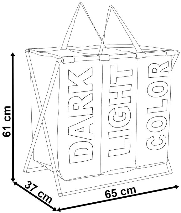Koš na prádlo TRIKO 130 l černý