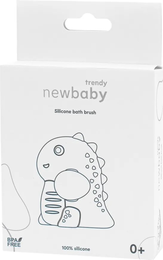 Dětský silikonový koupelový kartáč New Baby modrý