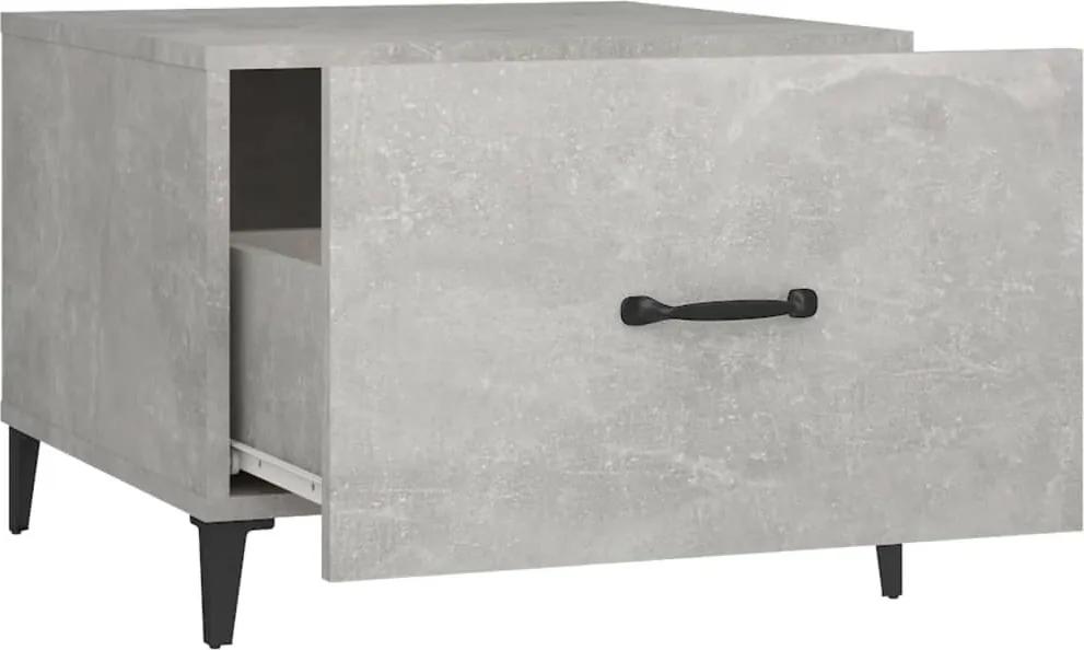 vidaXL Konferenční stolek s kovovými nohami 50x50x40 cm [812734] Barva: Betonová šedá