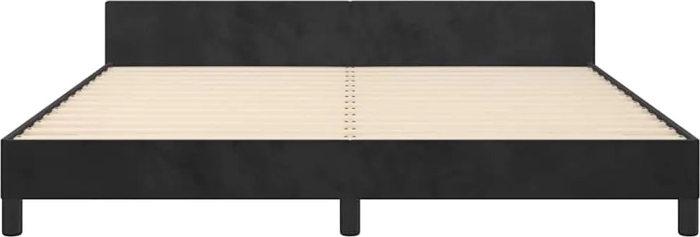 Rám postele bez matrace černý 160 x 200 cm samet 3125826