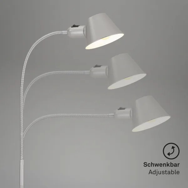 Brilo - Stolní lampa 1xE27/10W/230V matný chrom