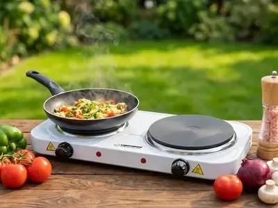 Esperanza EKH014W bílá / Elektrický vařič / 2 plotny / 2500 W / 5 tepl