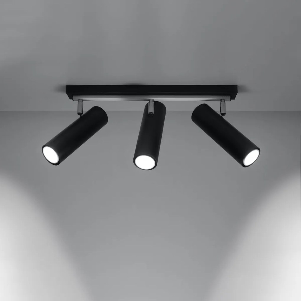 Sollux Lighting Stropní svítidlo DIREZIONE 3 černé