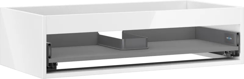 Mexen Box-A, závěsná skříňka 90 cm, 1 zásuvka, bílá lesklá, 91AX0-0900-235-1-00