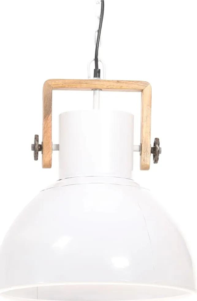 vidaXL Industriální závěsné svítidlo 25 W kulaté 40 cm E27 [320535] Barva: Bílá