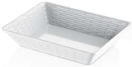 KULSAN HENA MELAMÍNOVÝ KOŠÍK NA CHLÉB 28X20X6CM BÍLÝ