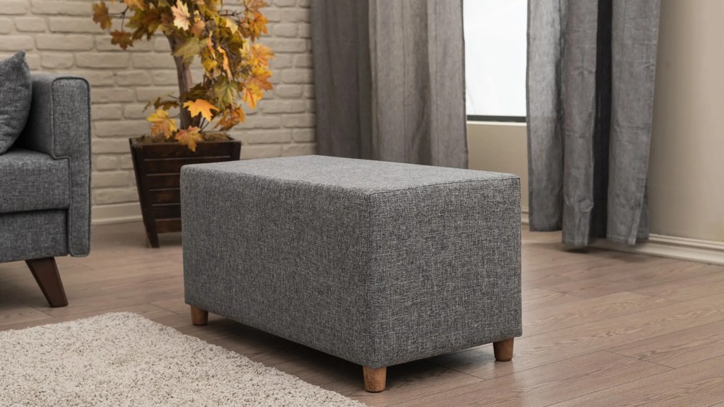 Atelier del Sofa Taburet Lotus - Grey, Šedá