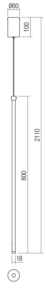 Smarter 01-3117 závěsné LED svítidlo Taboo, pískově bílé, 11W, 3000K, 80cm