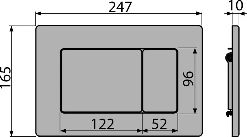 Alcadrain Ovládací tlačítko Antivandal pro předstěnové instalační systémy, kov  - M279