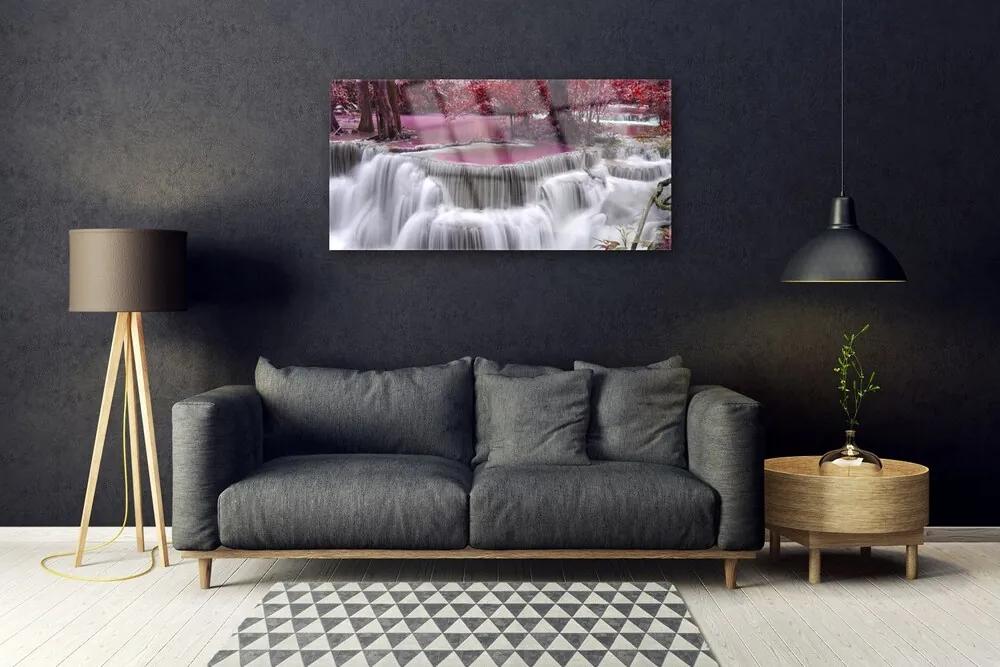 akrylový obraz Vodopád Góry Příroda 100x50 cm