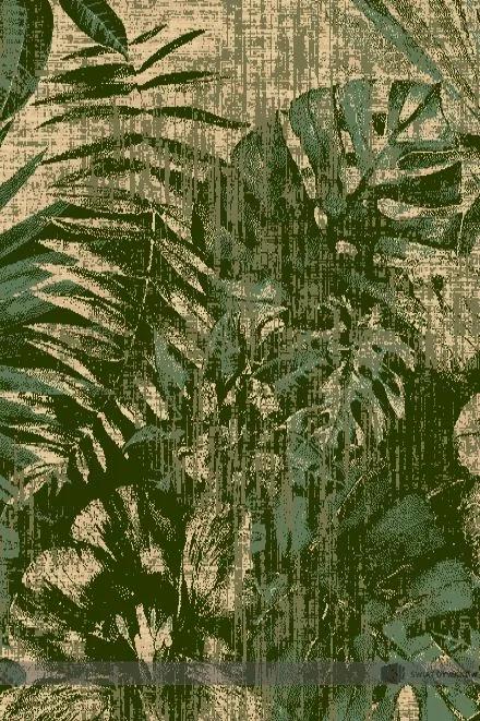 Kusový koberec Jungle zelený 100 x 180 cm