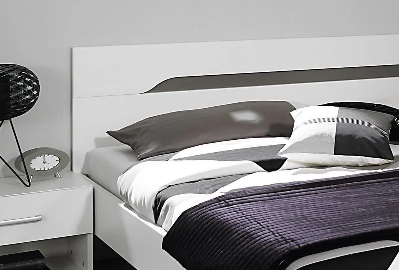 Sestava ložnice Rubi, bílá/šedá