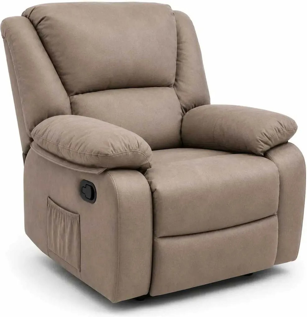 LuxuryForm DESIGN Televizní křeslo VELORA s polohováním - Taupe