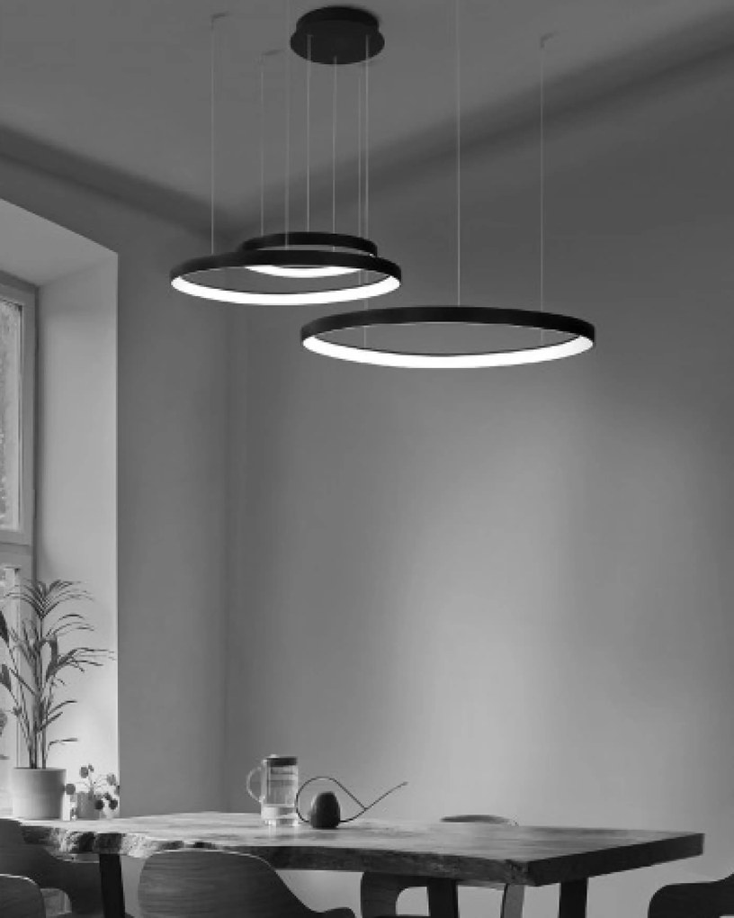 Moderní lustr Amanda Pendant 45+65+85 3000K černé