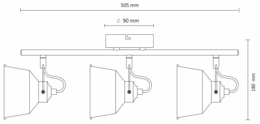 LED Stropní přisazené svítidlo 3xE14/8W/230V