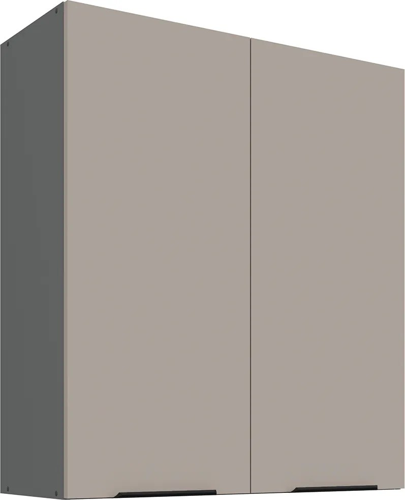 ARIA ta | horní skříňka 80 G-90 2F policová | 80 cm | VYSOKÁ | ANTI FINGERPRINT povrch | antracit/béžová
