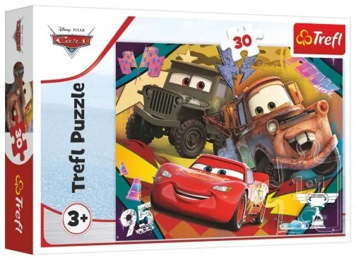 Puzzle Cars 3/Rychlá auta 27x20cm 30 dílků v krabičce 21x14x4cm