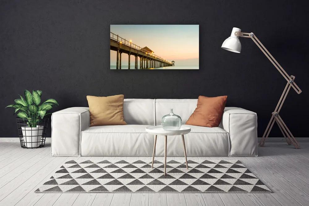 Obraz na plátně Most Moře Architektura 125x50 cm