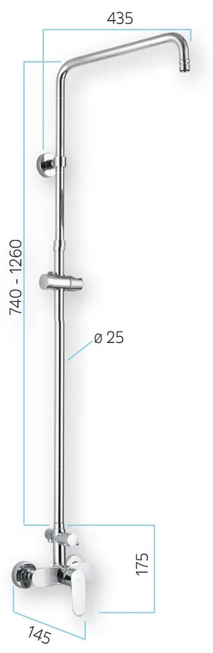 Mereo Mereo, Nástěnná sprchová baterie Viana 150mm se sprch. soupravou, ruční a talířovou slim sprchou o 200 mm, CBE60104SC