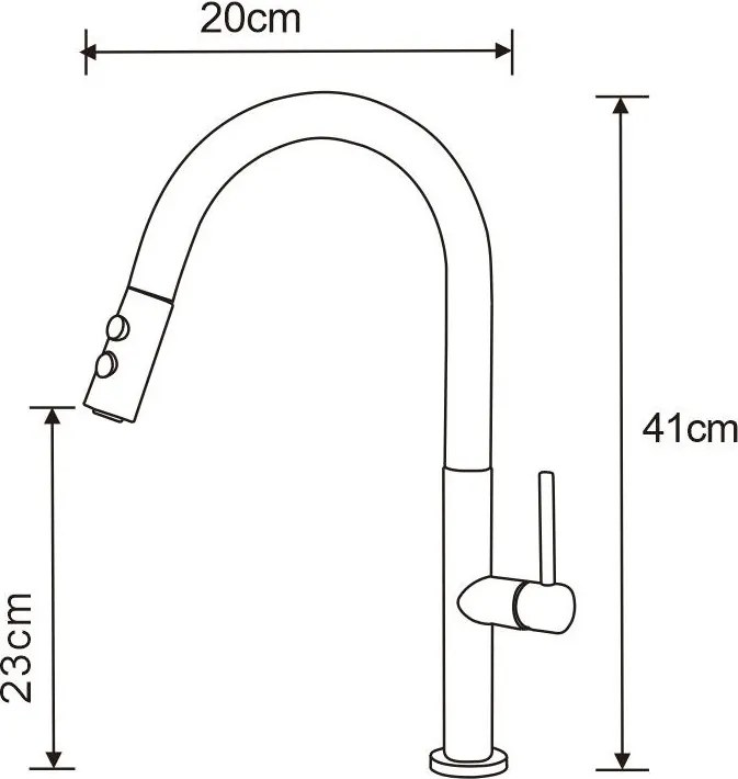 Mexen Ava - Vysoká baterie/dřezová, Bílá-Zlatá, 672800-25