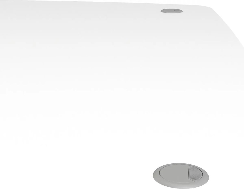 FALCO Psací stůl Office 80400/44 bílá/silver grey