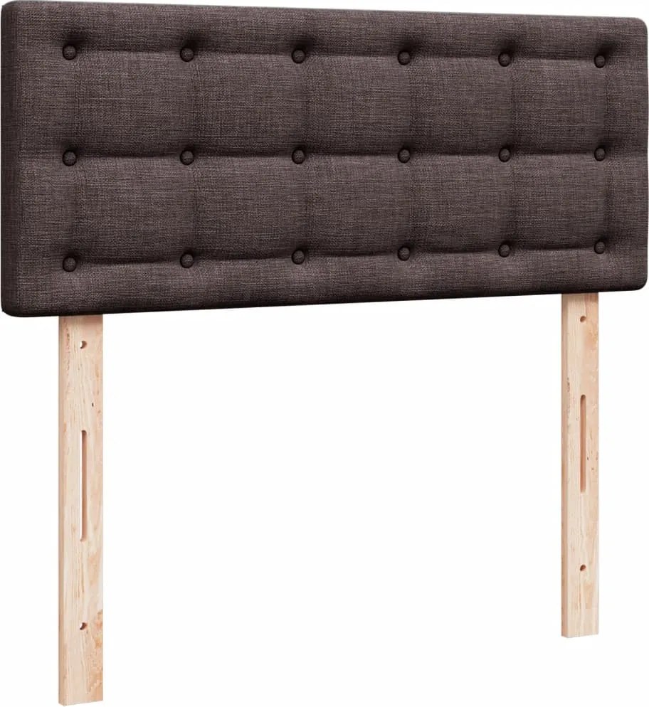 Box spring postel s matrací tmavě hnědá 120x190 cm textil 3288144