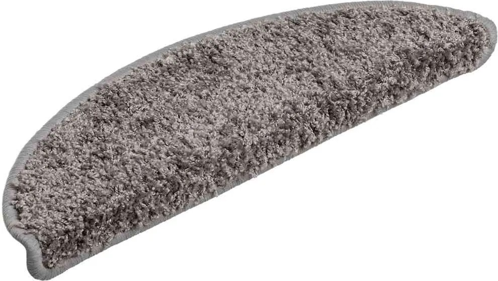Schodové rohože 10 ks 56 x 17 x 3 cm šedé, půlkulaté 149783