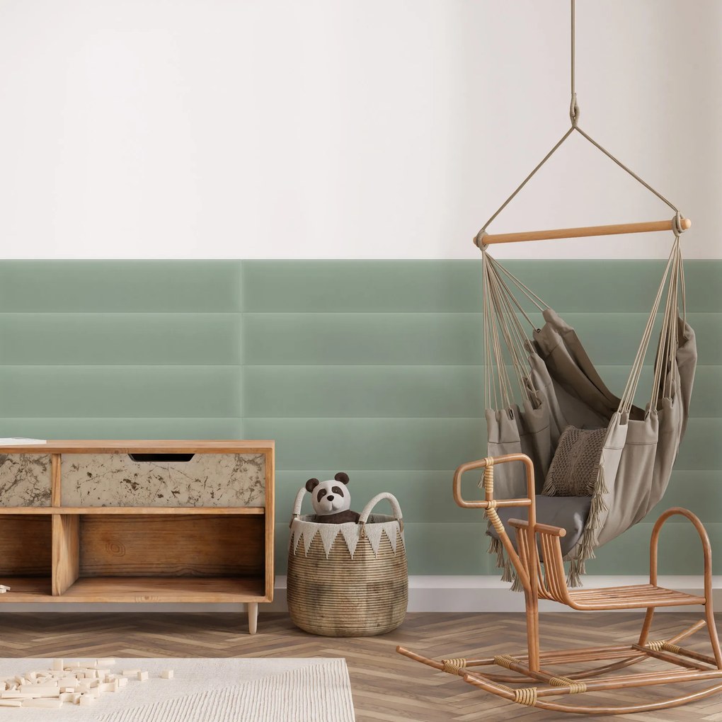 Sametový čalouněný panel - Obdélník - 70x15cm Farba: Máta