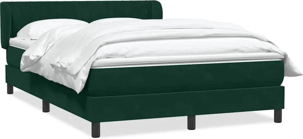 Box spring postel s matrací tmavě zelená 160x220 cm samet 3317742