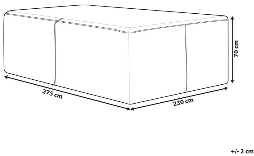 Ochranná plachta pro zahradní nábytek 275 x 230 x 70 cm Chuza (šedá). 1080274