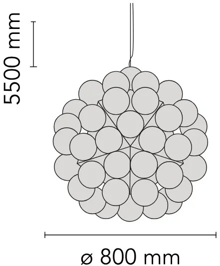 Flos Taraxacum 88 S1, designový lustr, 60x28W E27, průměr 80cm