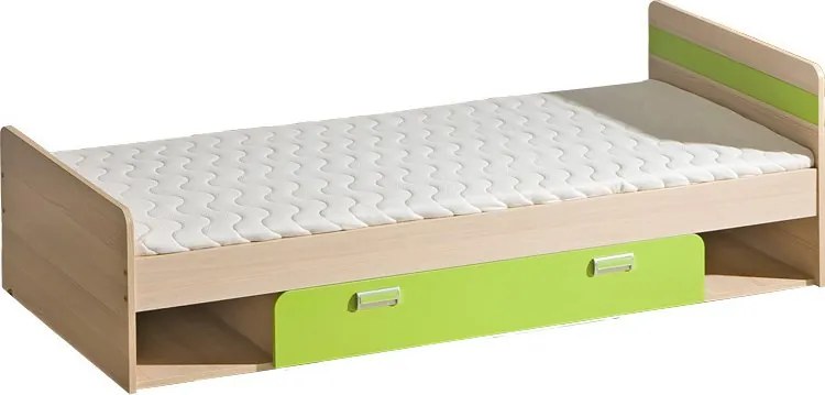 Casarredo LIMO L13 postel s úložným prostorem zelená