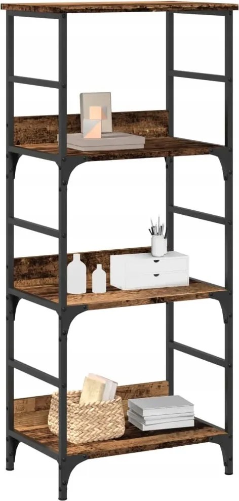 Fionshop 263027145 Knihovna old wood 50 x 33 x 117,5 cm kompozitní dřevo