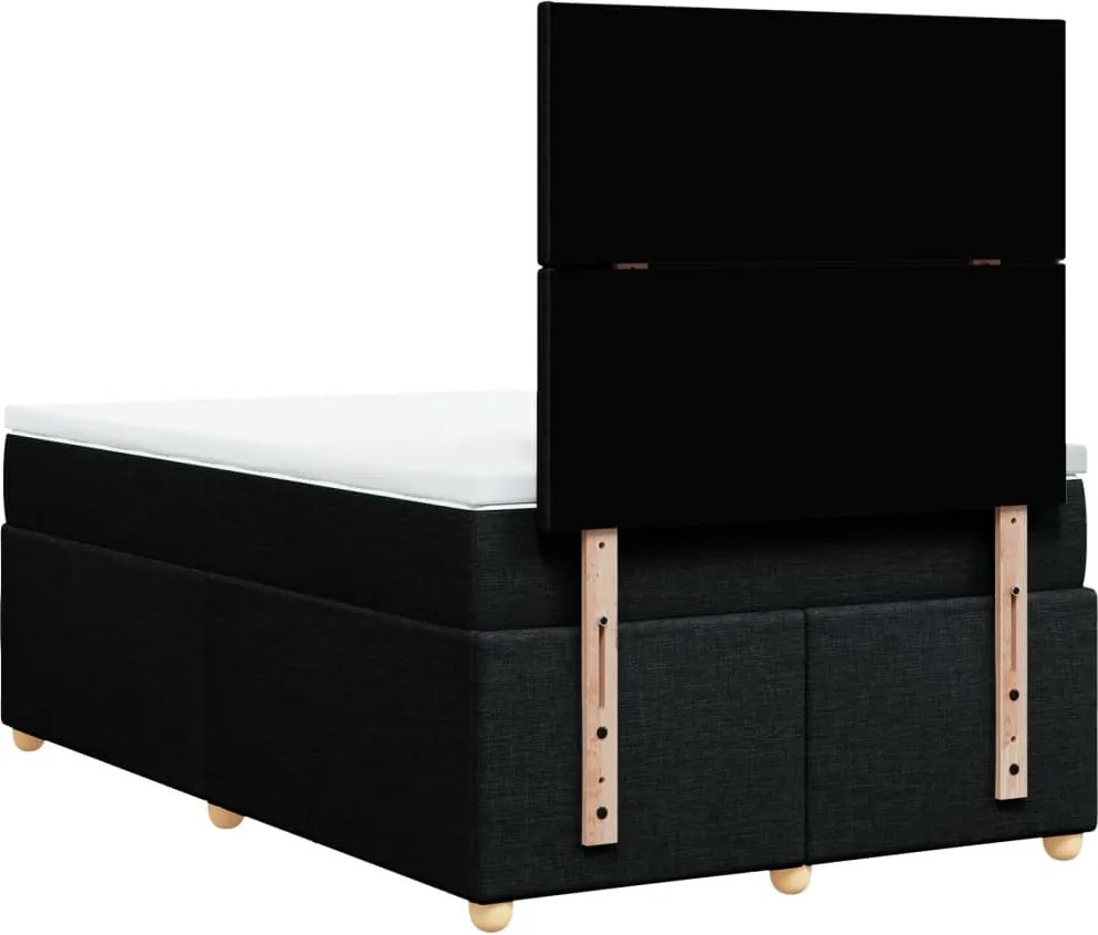 Box spring postel s matrací černá 120x200 cm textil 3291242