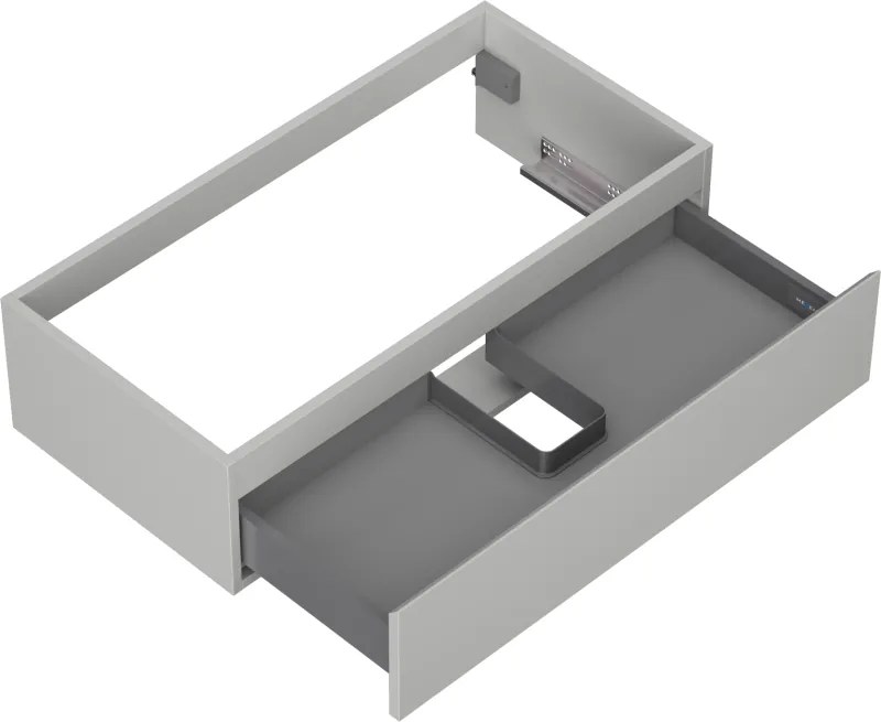 Mexen Orio, koupelnová skříňka 90 cm, 1 zásuvka, šedá matná, 91A10-09023-1-BF62