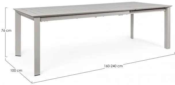 BIZZOTTO Rozkládací zahradní stůl KONNOR 160x100cm béžový 0662720