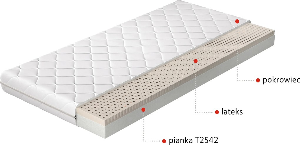 Latexová matrace Moska 80x200 Hypoalergenní potah