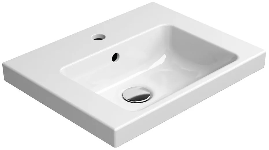 GSI NORM keramické umyvadlo 50 x 40cm s přepadem Extra Glaze bílá 8638111