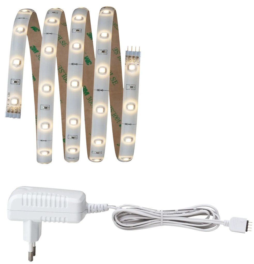 Paulmann 70317 YourLED Basic Set, rozšířitelný set 150cm LED pásky včetně napaječe a kabeláže, 4,8W, teple bílá barva světla