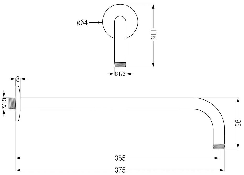 Mexen Kai DR70 podomítkový sprchový set s dešťovou sprchou 25 cm, grafitová, 77602DR7025-66