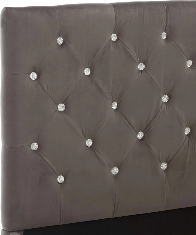 Rám postele šedý samet 90 x 200 cm 286829