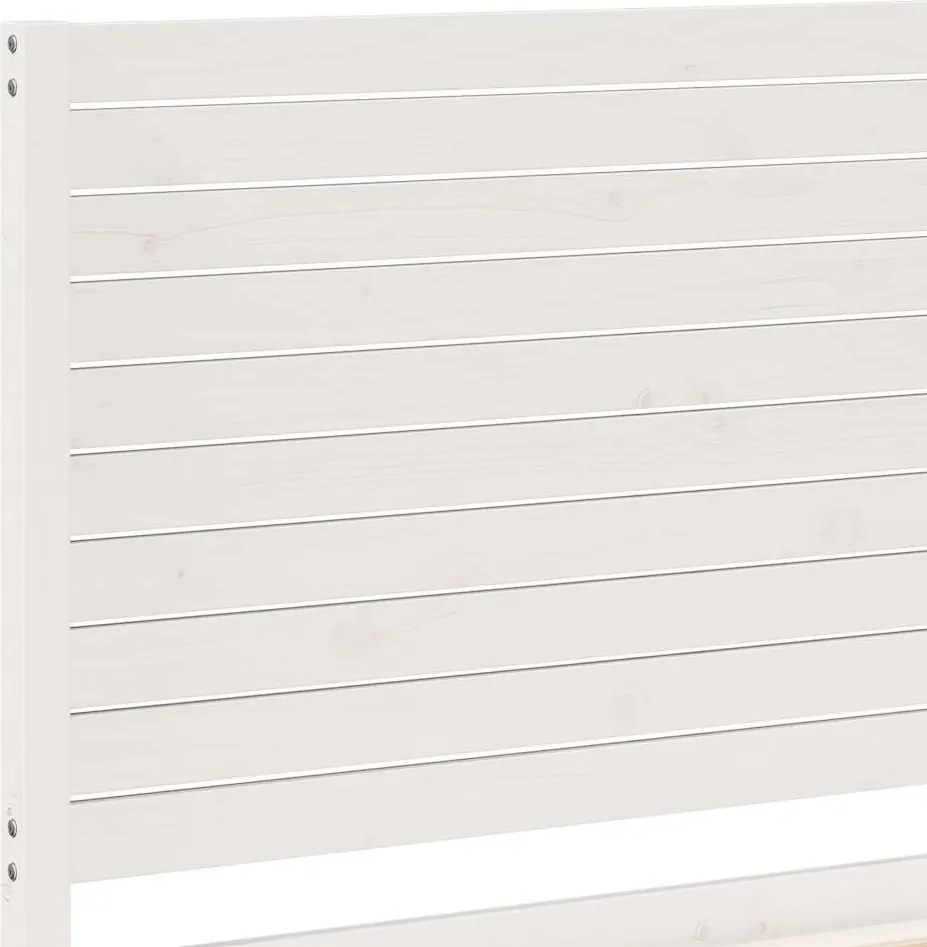 Prodloužený rám postele bez matrace bílý 90 x 220 cm masiv 3309310