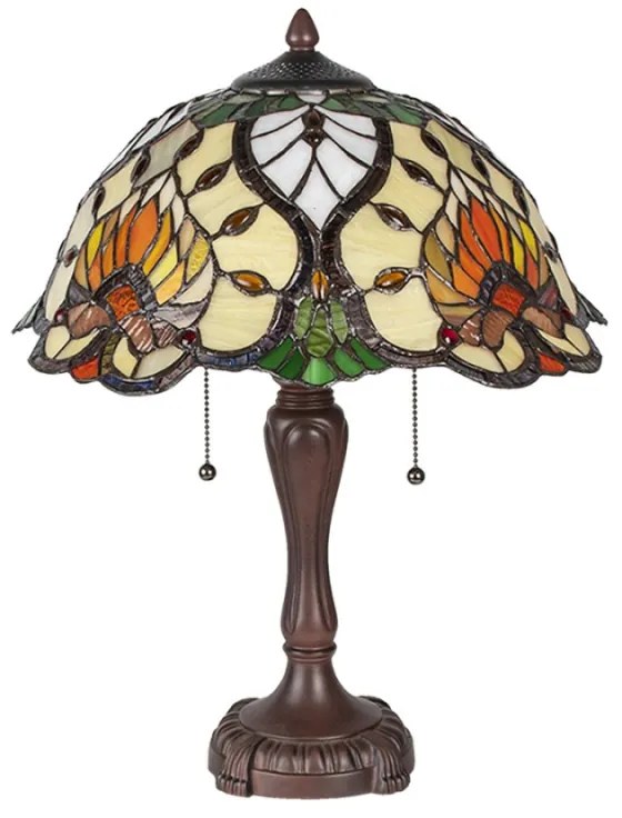 Stolní lampa Tiffany Yellow Garden – 40x50 cm