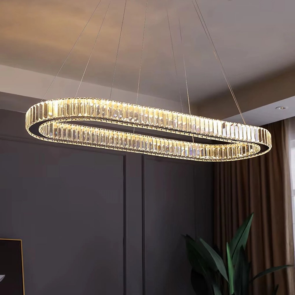 Toolight Designové LED osvětlení Crystal + dálkové ovládání APP1508-CP BRUSH GOLD