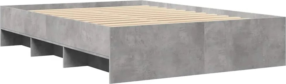 Rám postele betonově šedý 140 x 190 cm kompozitní dřevo 3295684