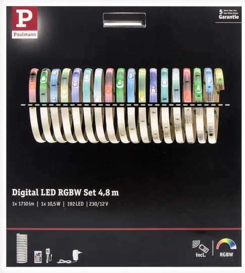 Paulmann 70697 - LED RGBW/10,5W Stmívatelný pásek DIGITAL 4,8m 230V + DO
