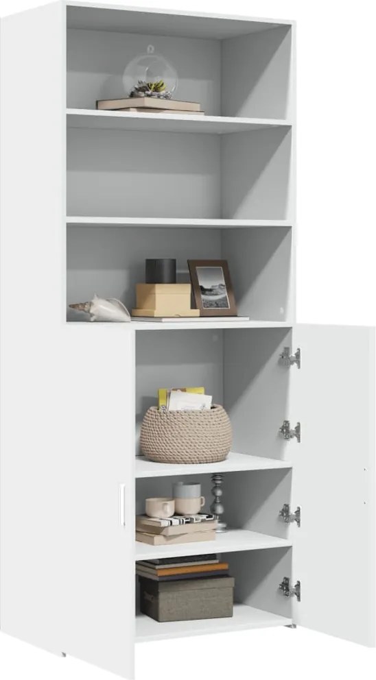 Skříň highboard bílá 80 x 42,5 x 185 cm kompozitní dřevo 3281378