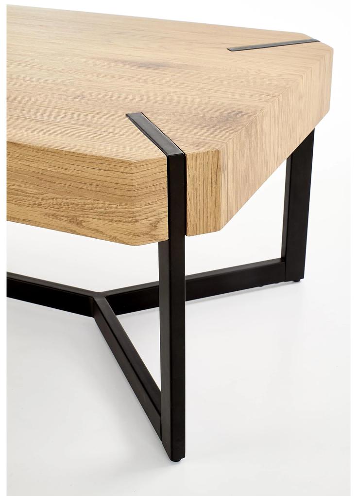 Konferenční stolek Ladolce (dub zlatý + černá). 1092452