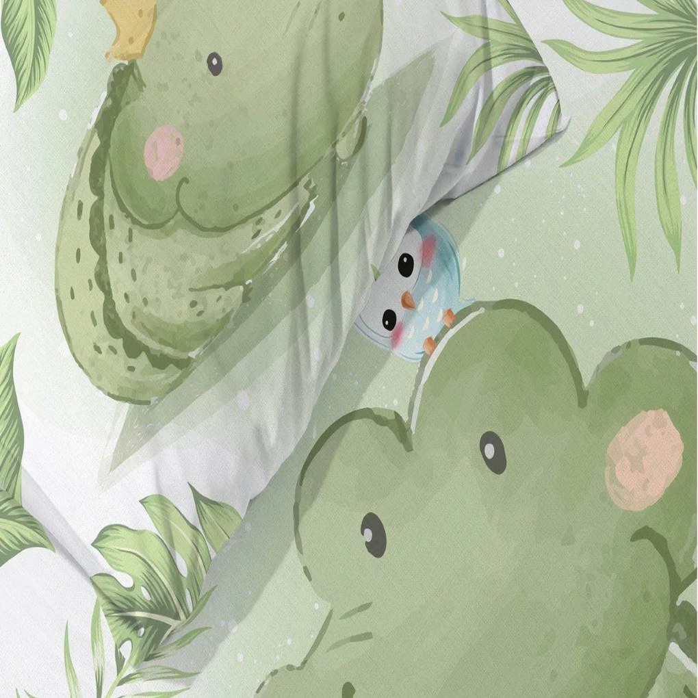 DĚTSKÉ BAVLNĚNÉ POVLEČENÍ CROC 100X135 CM, 1KS 40X60 CM VZOROVANÉ